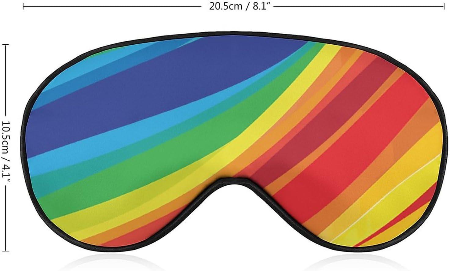 Abstract Rainbow Sleep Mask Eye Cover | Adjustable Strap for Men and ...