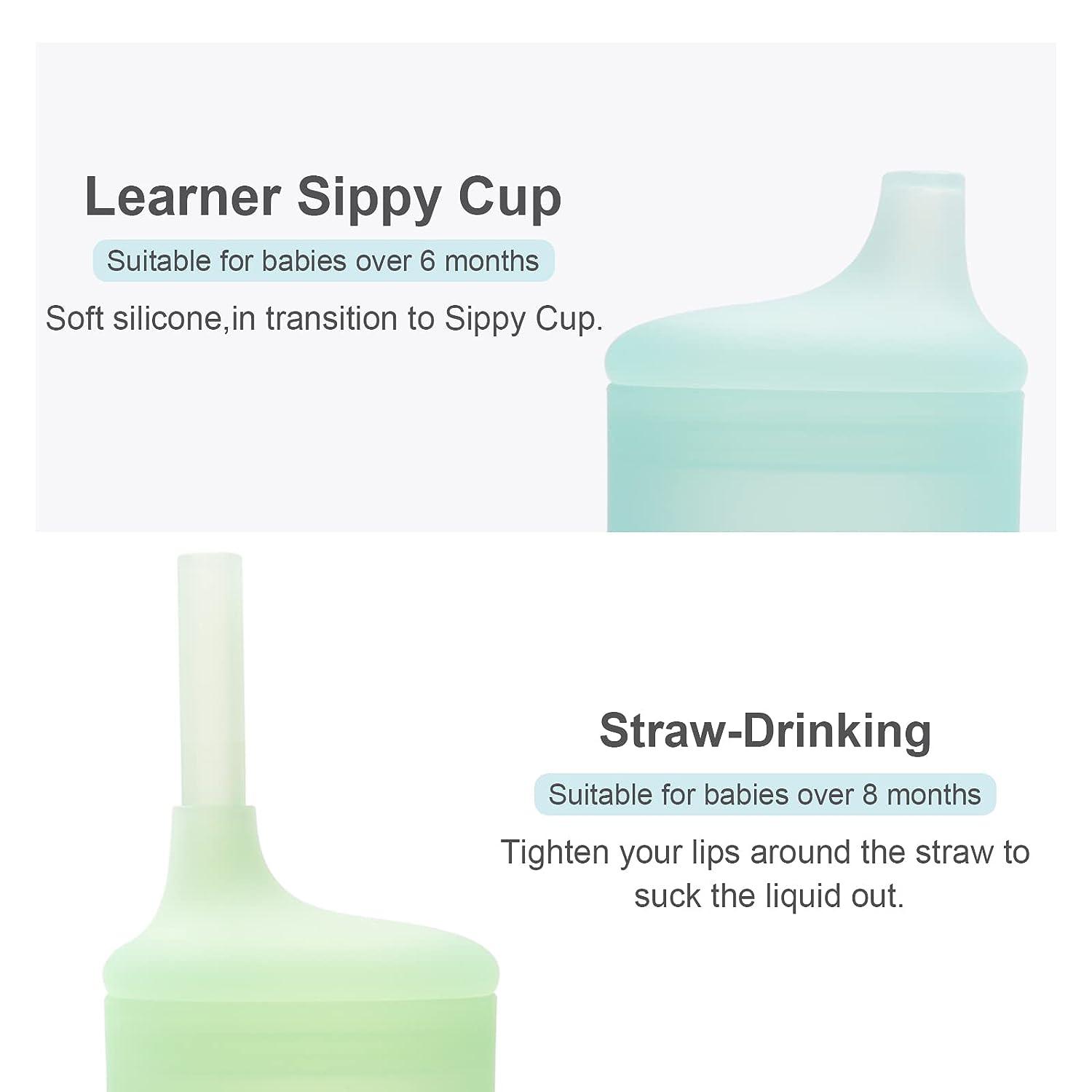 Mengdababy Silicone Straw Sippy Cup for Babies 6 Months+ | Toddler ...