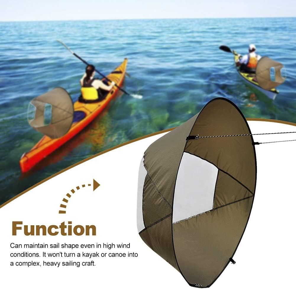 Portable Foldable Kayak Wind Sail with Transparent Window - Durable ...