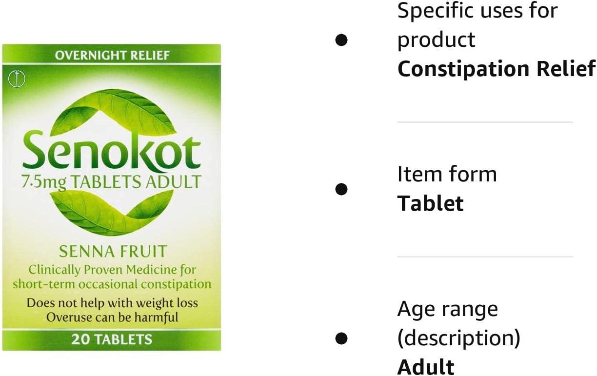 Senokot Senna Tablets x21 - 100g | Constipation Relief by Reckitt ...