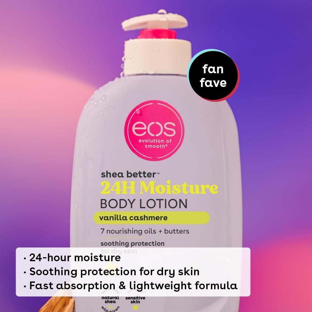 EOS Vanilla Cashmere Body Lotion - 16 oz/473 ml - Shea Butter, 24hr ...
