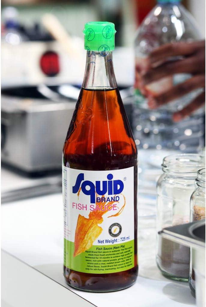 Squid Brand Fish Sauce 725ML Bottle | Authentic Thai Fish Sauce for ...