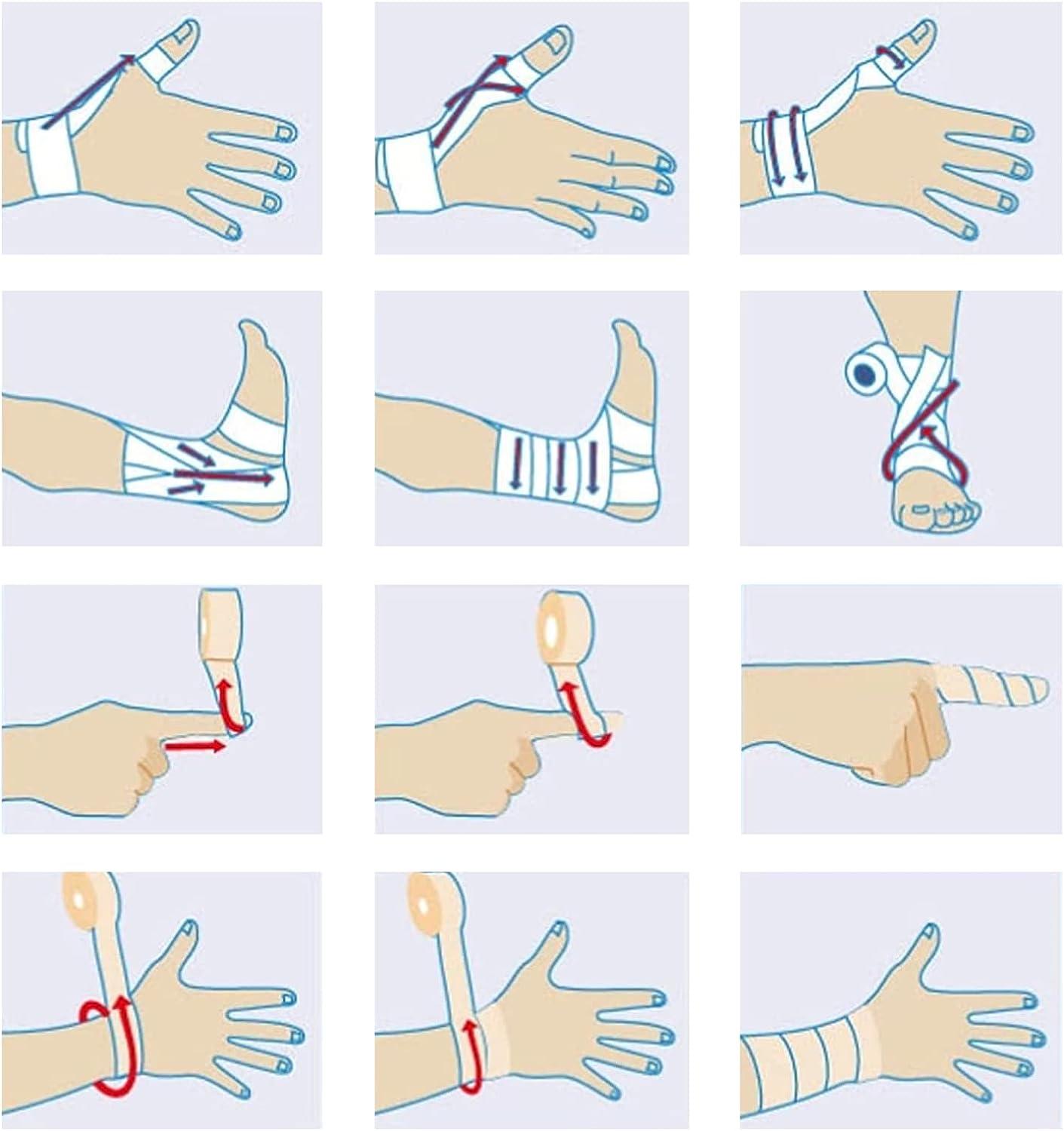 6 Rolls Self Adhesive Bandage Wrap Tape Self Adherent Vet Wrap Tattoo ...