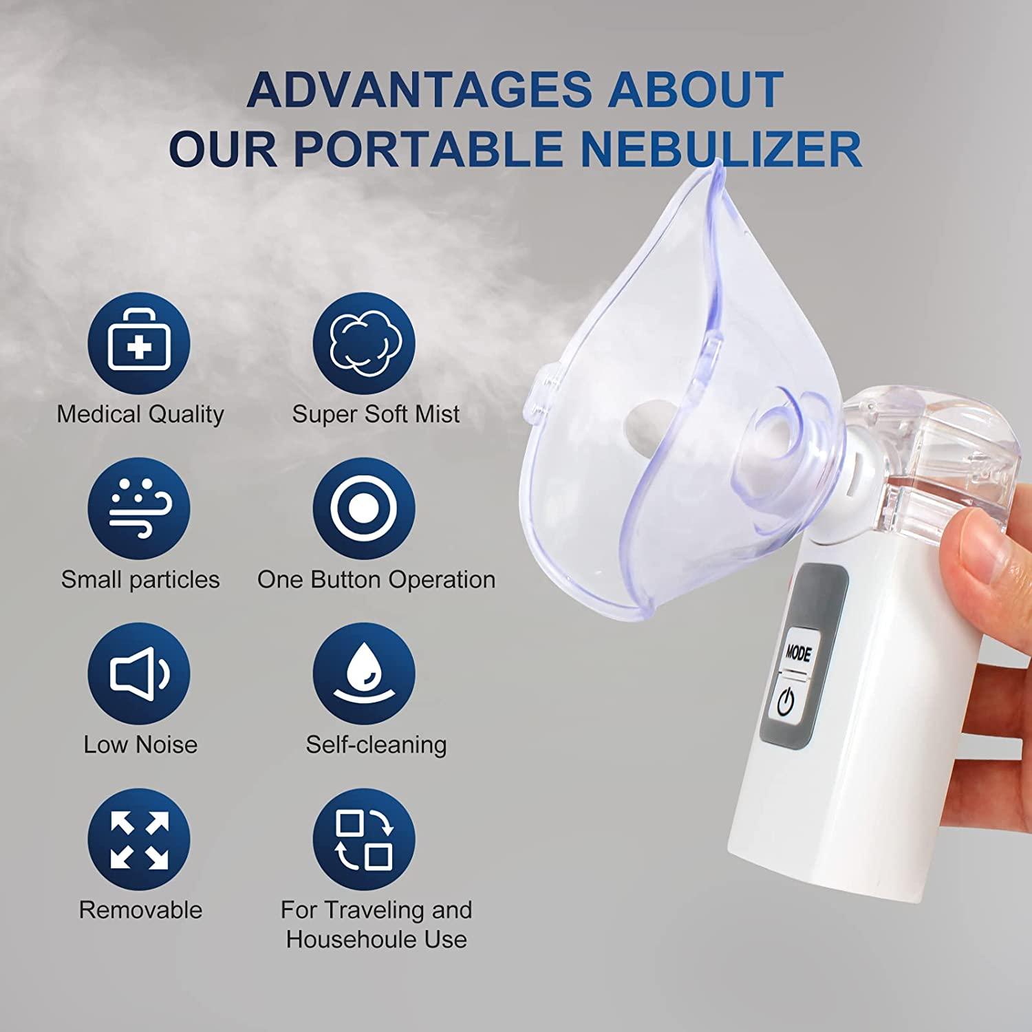 Nebulizer Machine for Adults & Kids - Portable Handheld Personal Steam ...