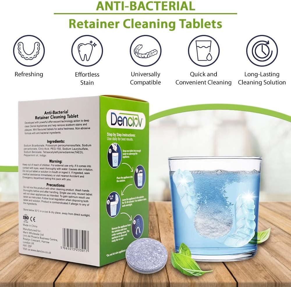 Retainer Cleaning Tablets Fresh Brite & Stain-Free for Invisalign ...