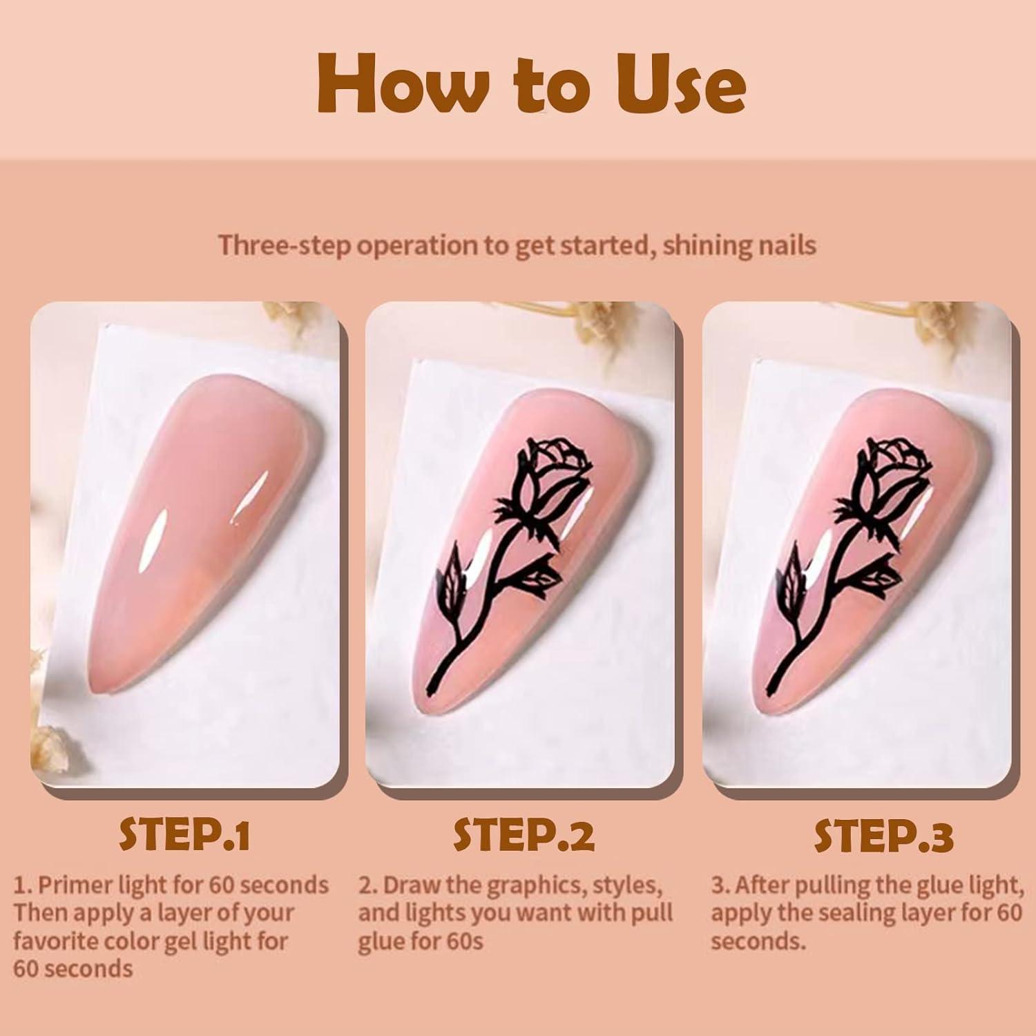 manicure steps drawing