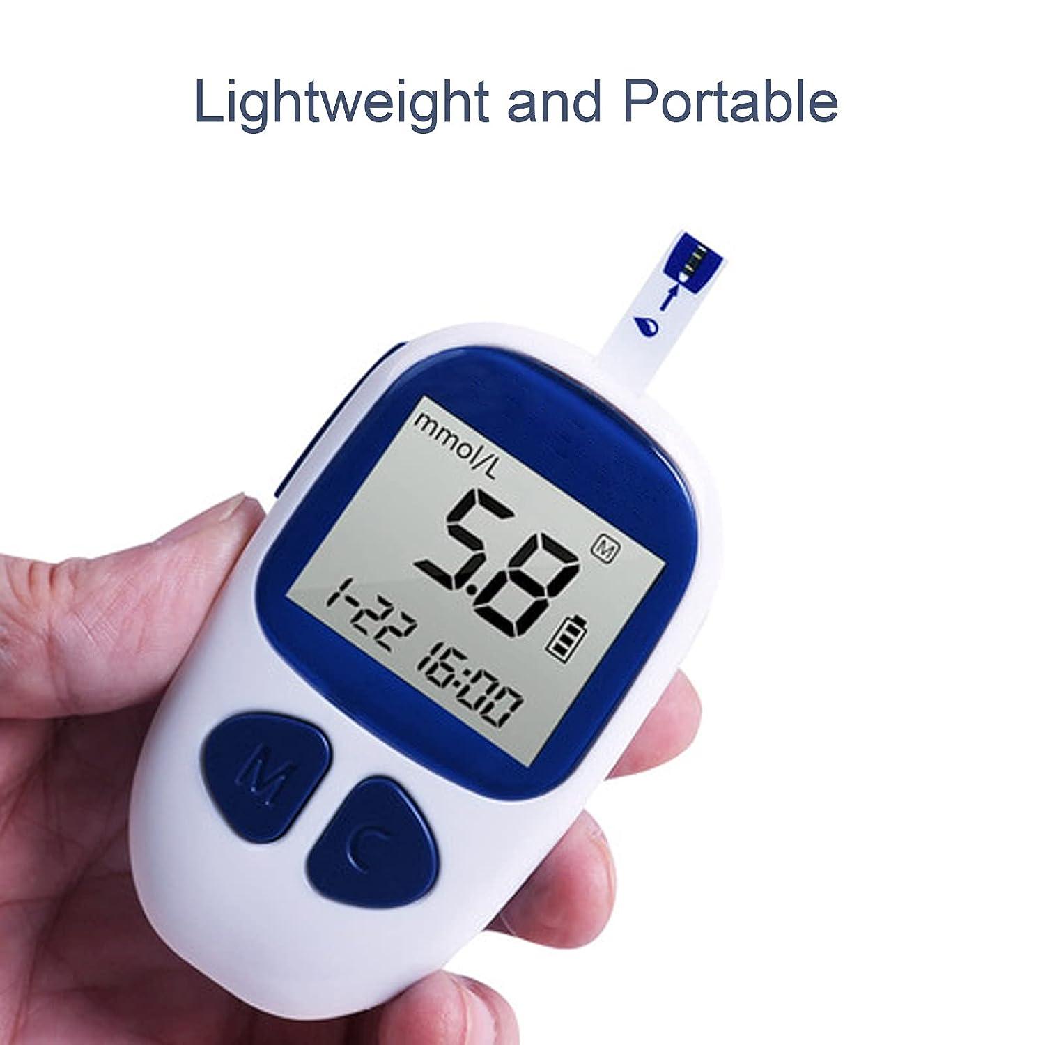 Digital Glucometer Kit with 50 Test Strips and Lancets for Blood ...