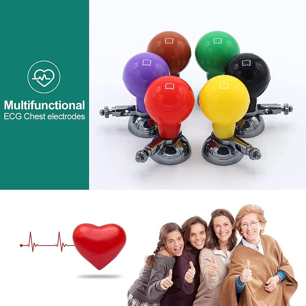 OTICA ECG Adult Chest Suction Electrode Bulb Set of 6 - Multicolor ...