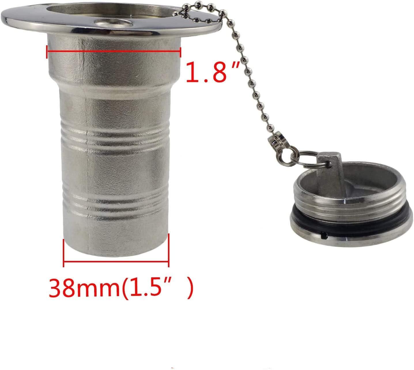 ISURE MARINE 1-1/2"(38mm) Boat Gas/Fuel/Diesel/Water/Waste Deck Fill ...