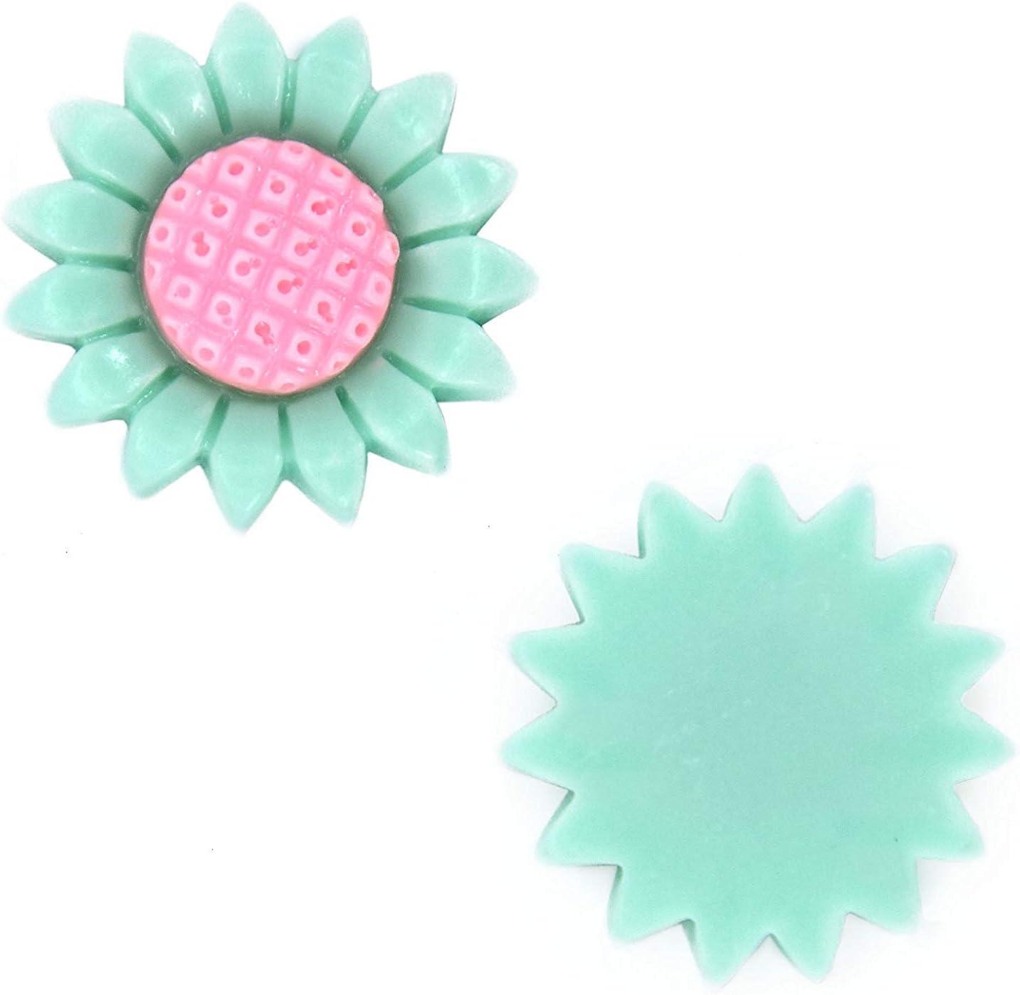 Onwon 100 Pieces 3D Candy Color Resin Flatback Buttons for DIY Hair ...