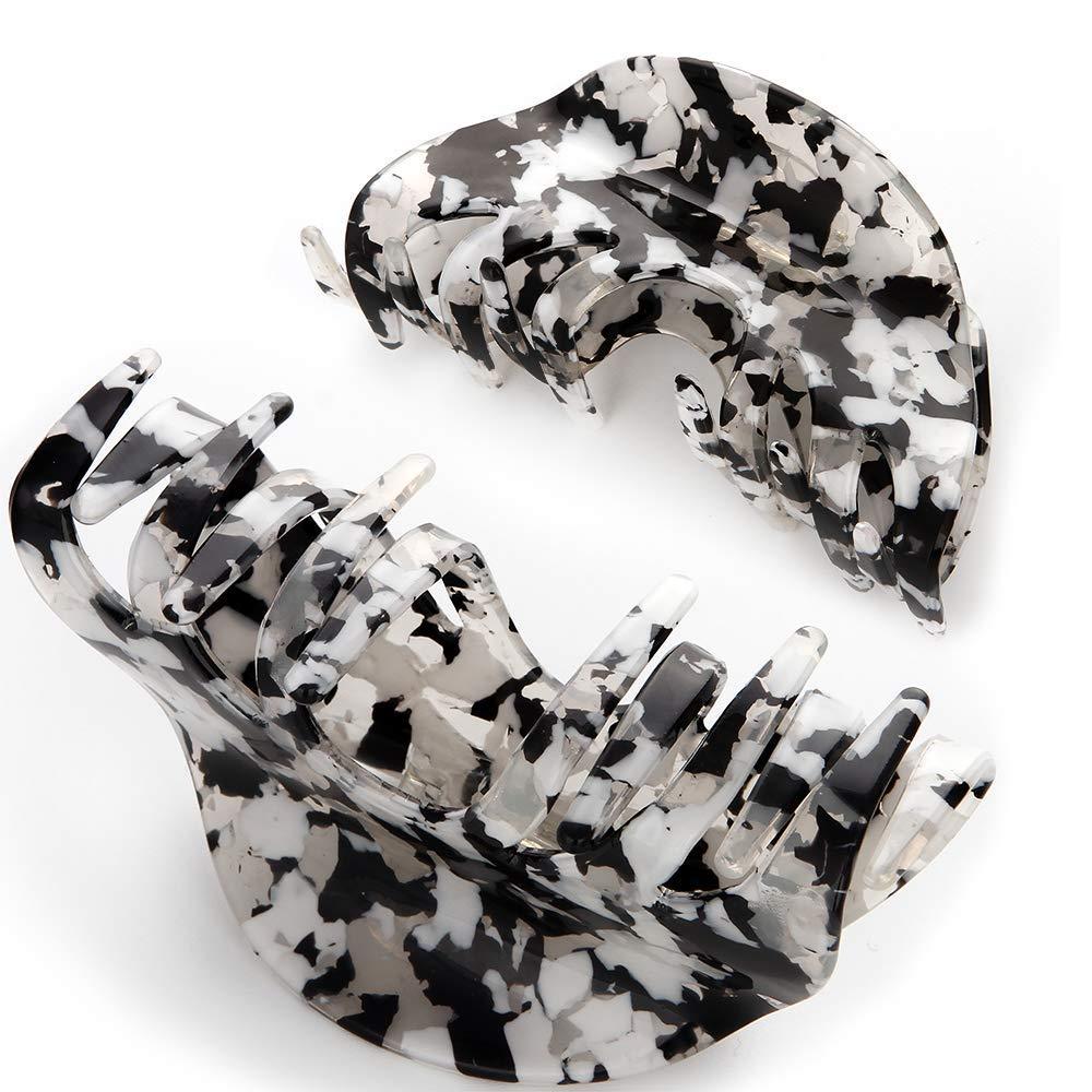 LONEEDY Leopard Print Hair Clips - 3 Pack (Black Beige Brown) | Chic ...