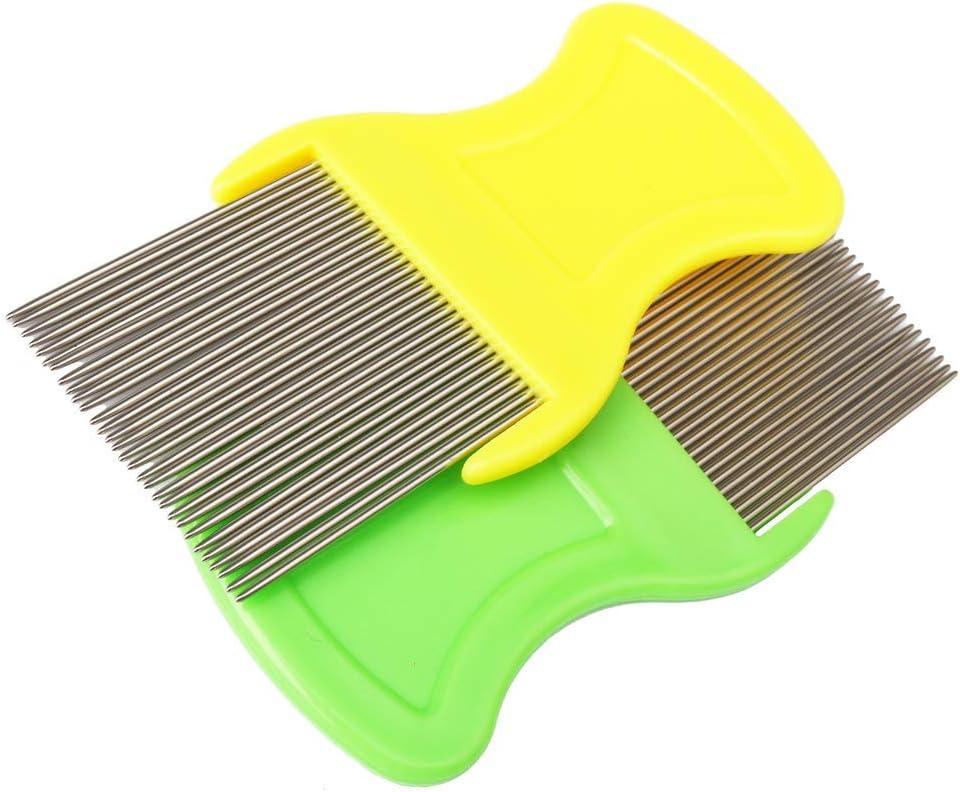 Nuoshen 6 Pcs Double Sided Plastic Lice Comb - Metal Teeth Nit Combs ...