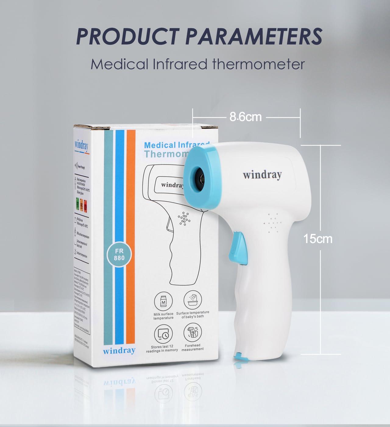 Touchless Infrared Forehead Thermometer - Instant Read for Baby ...