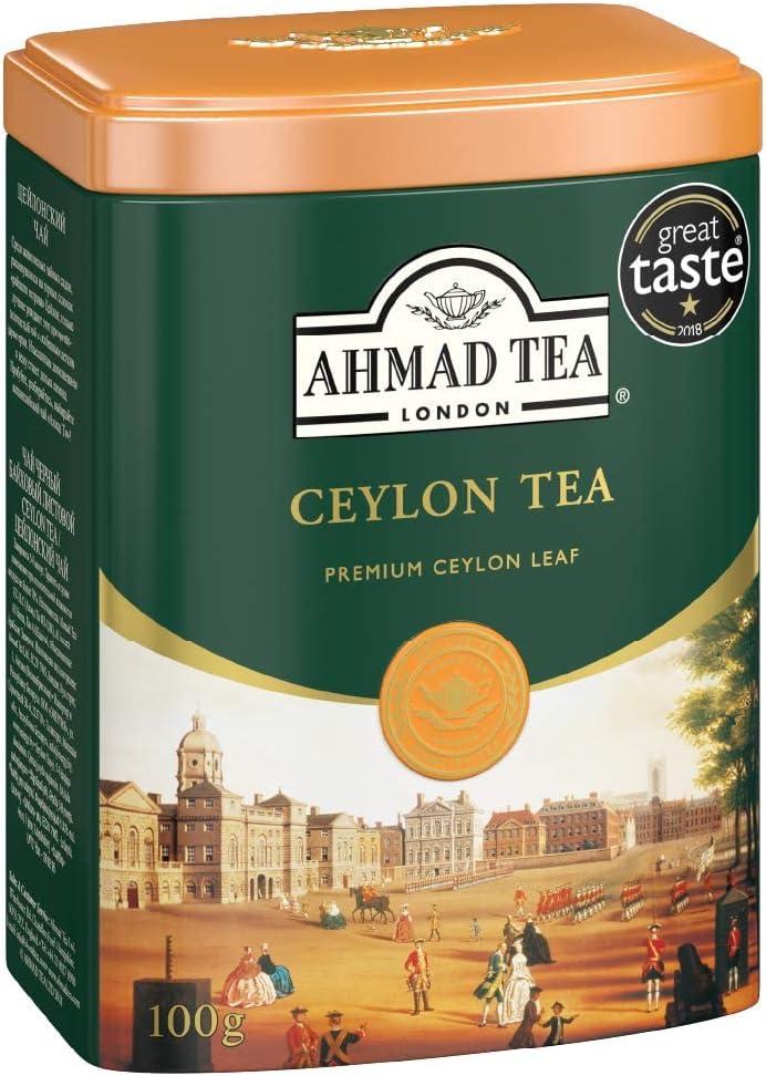 Ahmad Tea English Scene Caddy with Ceylon Tea - 100g Loose Leaf Tea ...