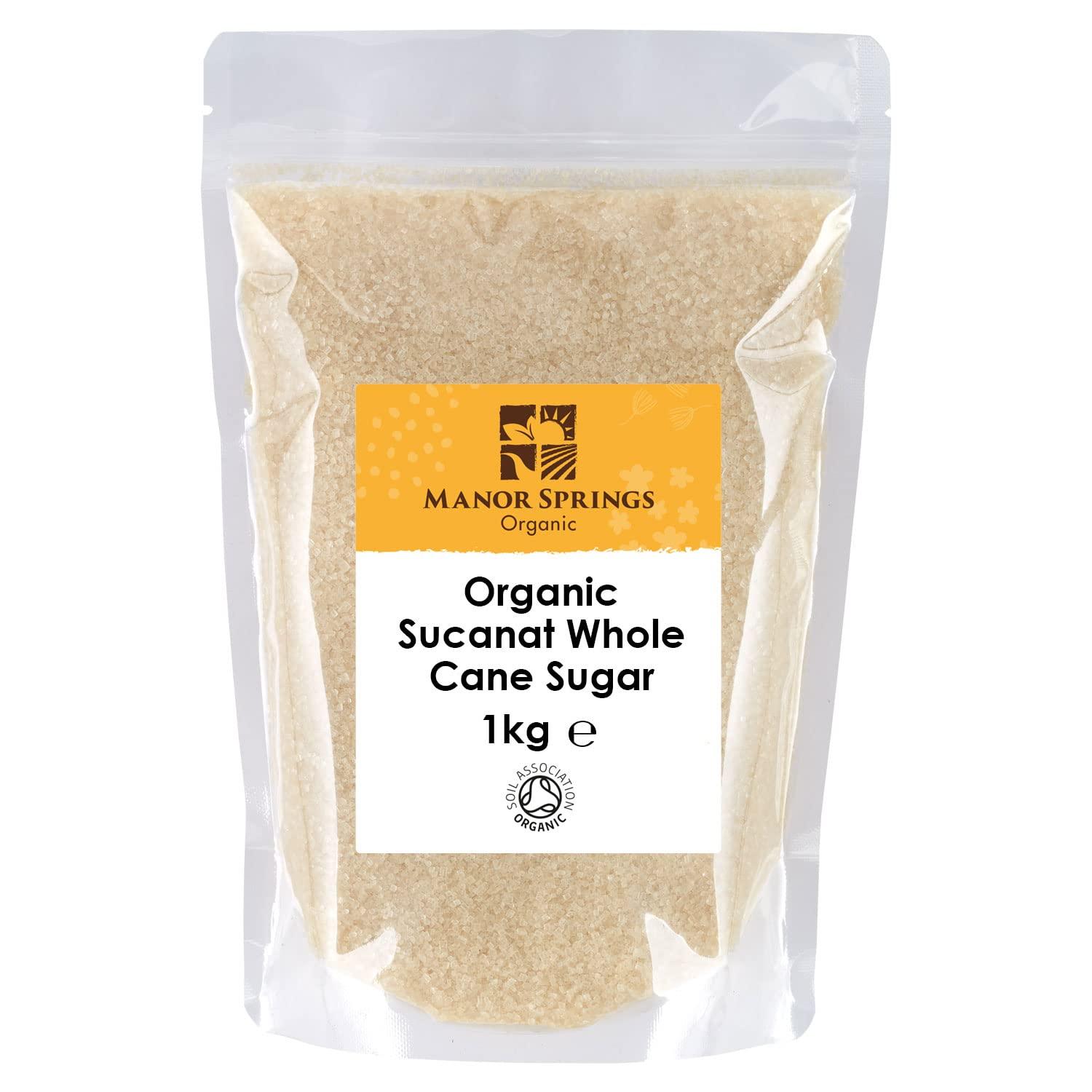 Manor Springs Organic Sucanat Soft Cane Sugar 1kg - Natural Sweetener ...