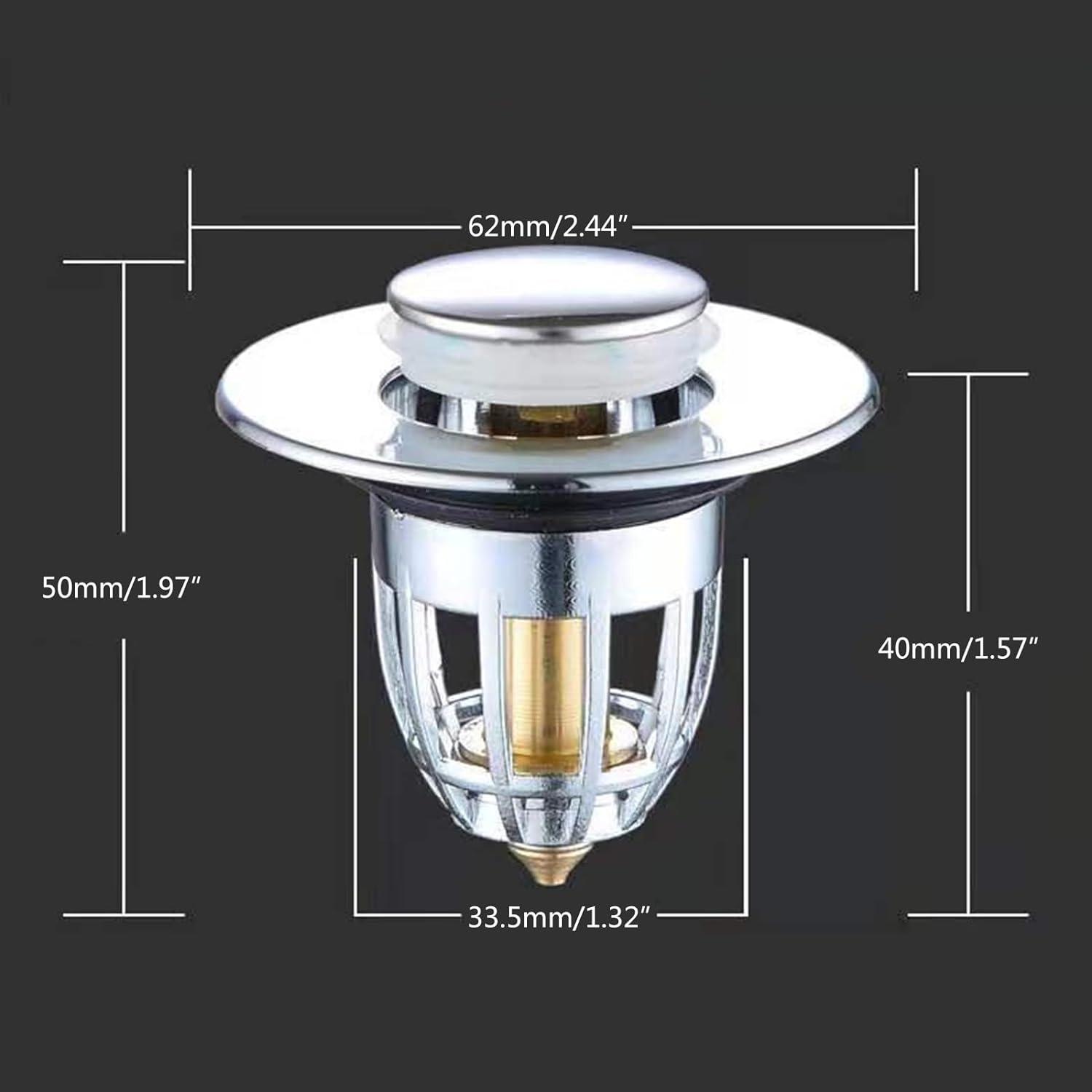 2pcs/set Sink Plug Bathroom PopUp Wash Basin Plug Replacement Plastic ...