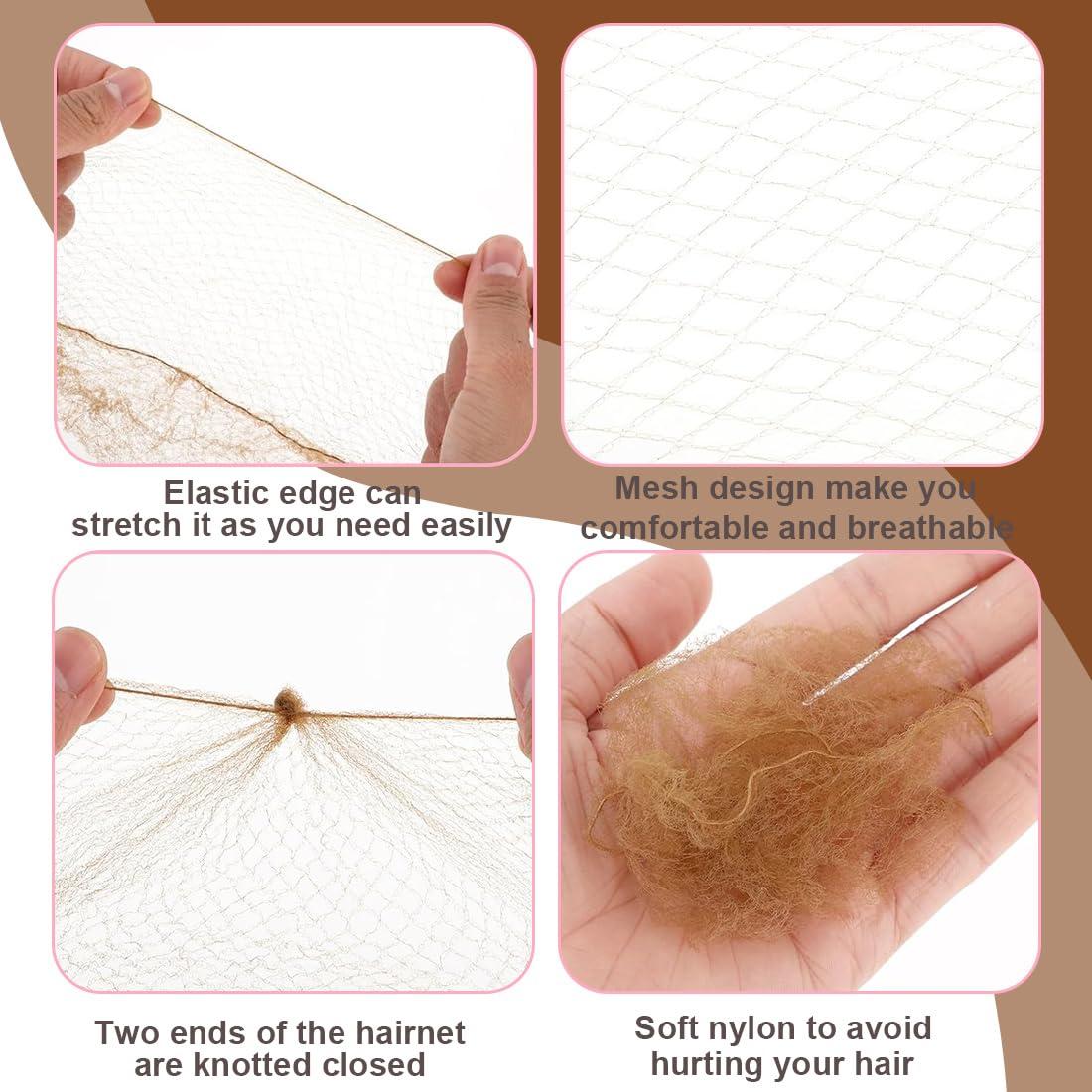 30x Invisible Hair Nets for Dance Film & Work | Elastic Hair Nets for ...