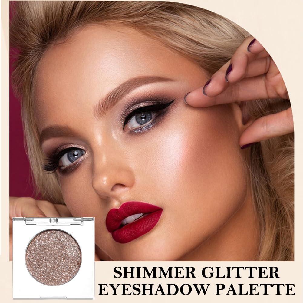 Shimmer Glitter Eyeshadow Palette - Ultra-Blendable Silver & Gold ...