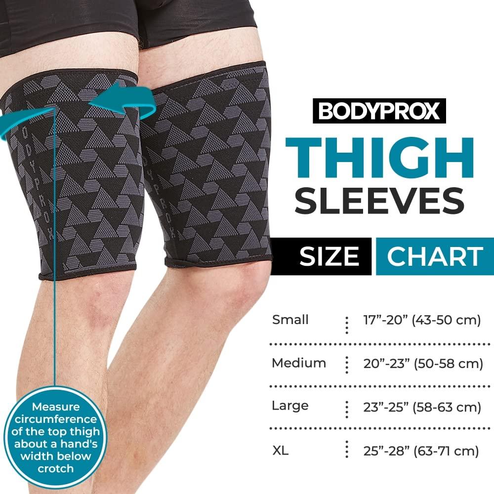 Bodyprox Thigh Compression Sleeve (1 Pair) Adjustable Hamstring ...
