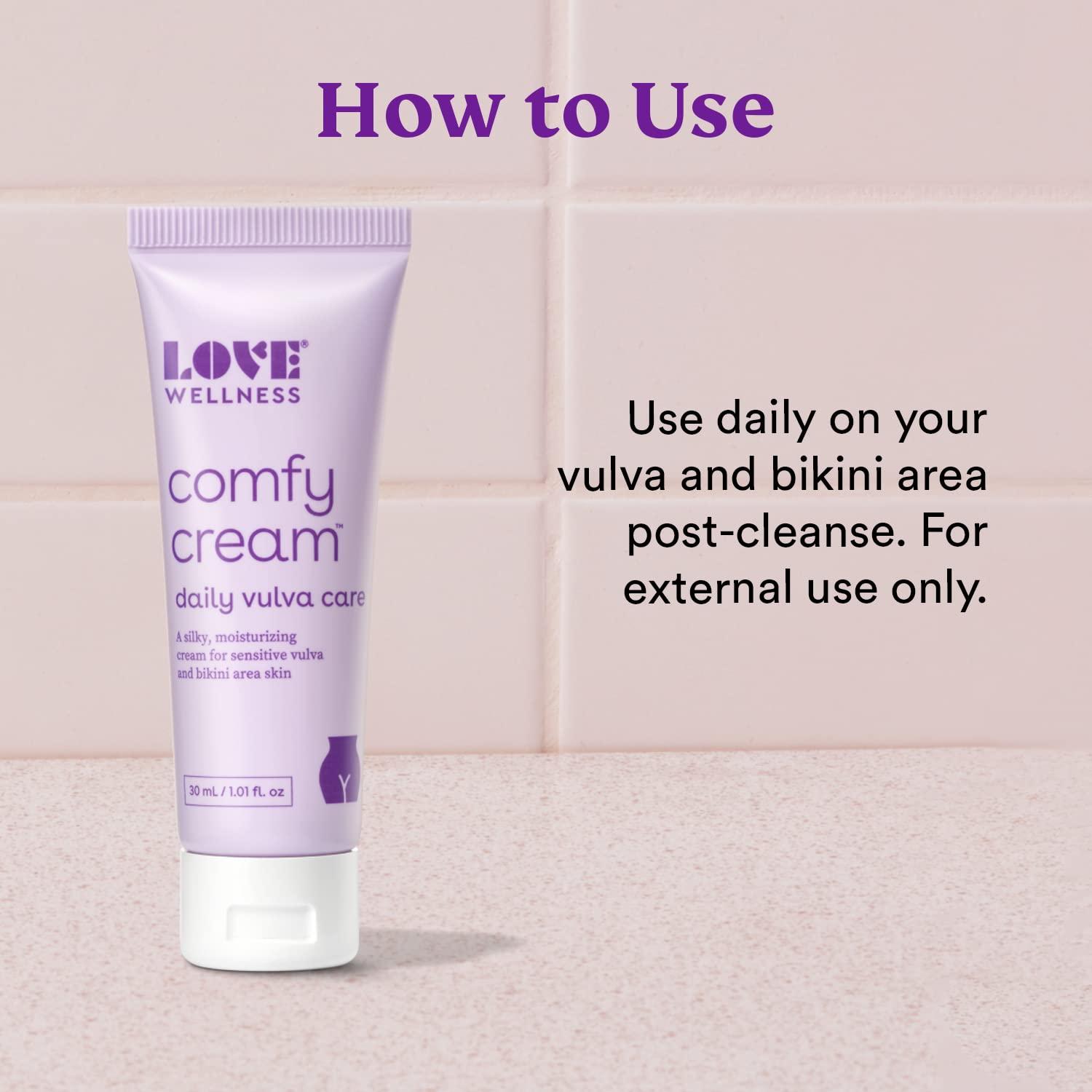 Love Wellness Vaginal Moisturizer - Daily Vulva Care Comfy Cream for ...
