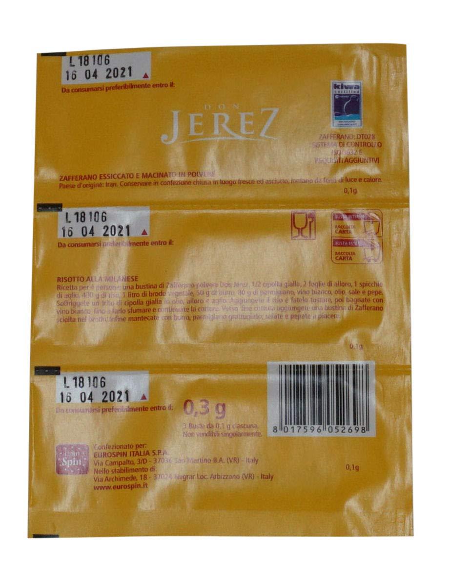 Don Jerez Italian Saffron Powder Envelopes (Pack of 4) - 12 Envelopes ...