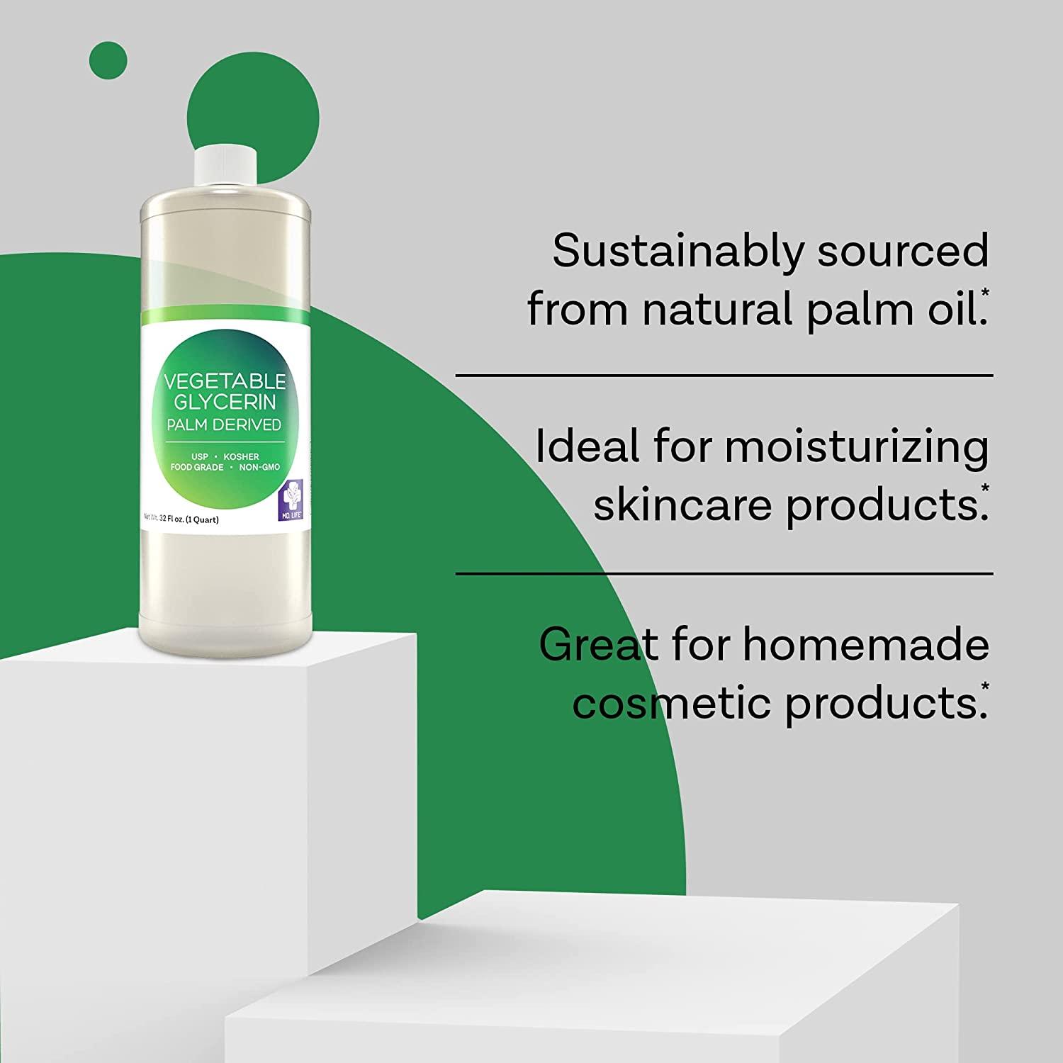 MD.Life Vegetable Glycerin Liquid Oil - 1 Quart Pharmaceutical Grade ...