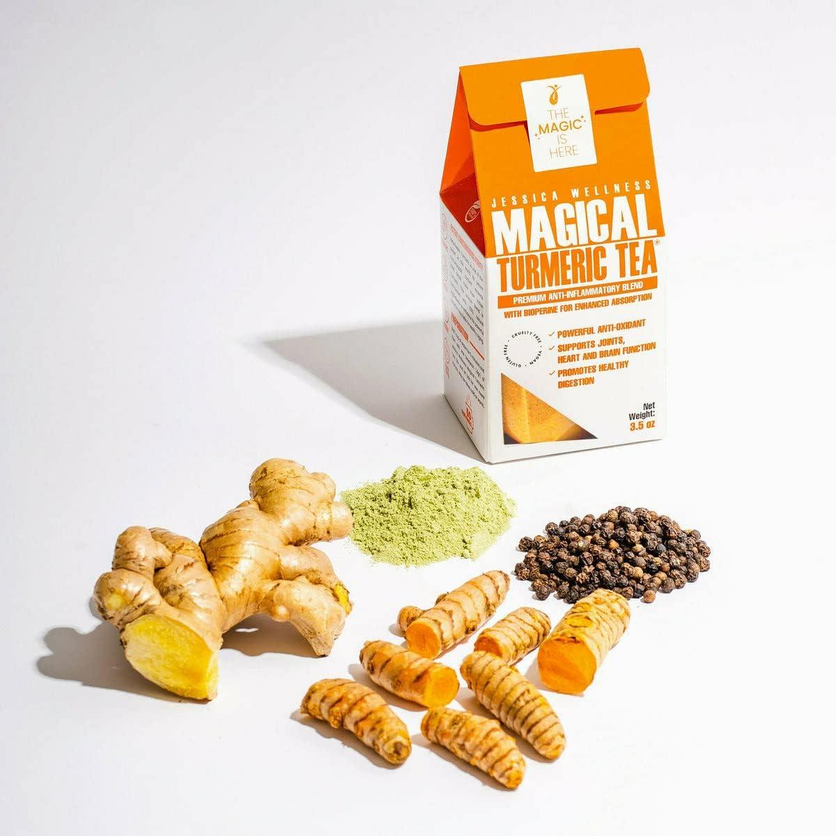 Jessica Wellness Magical Turmeric Tea 3.5 oz - Turmeric Powder with ...