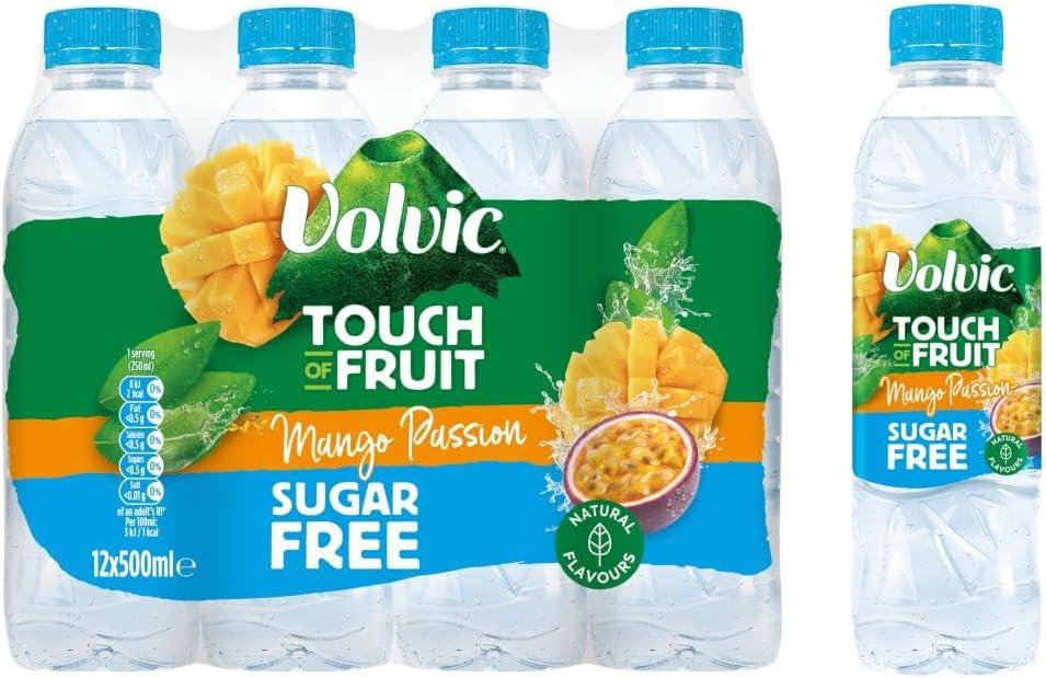 Volvic Touch of Fruit Sugar-Free & Low Sugar Natural Flavoured Water ...