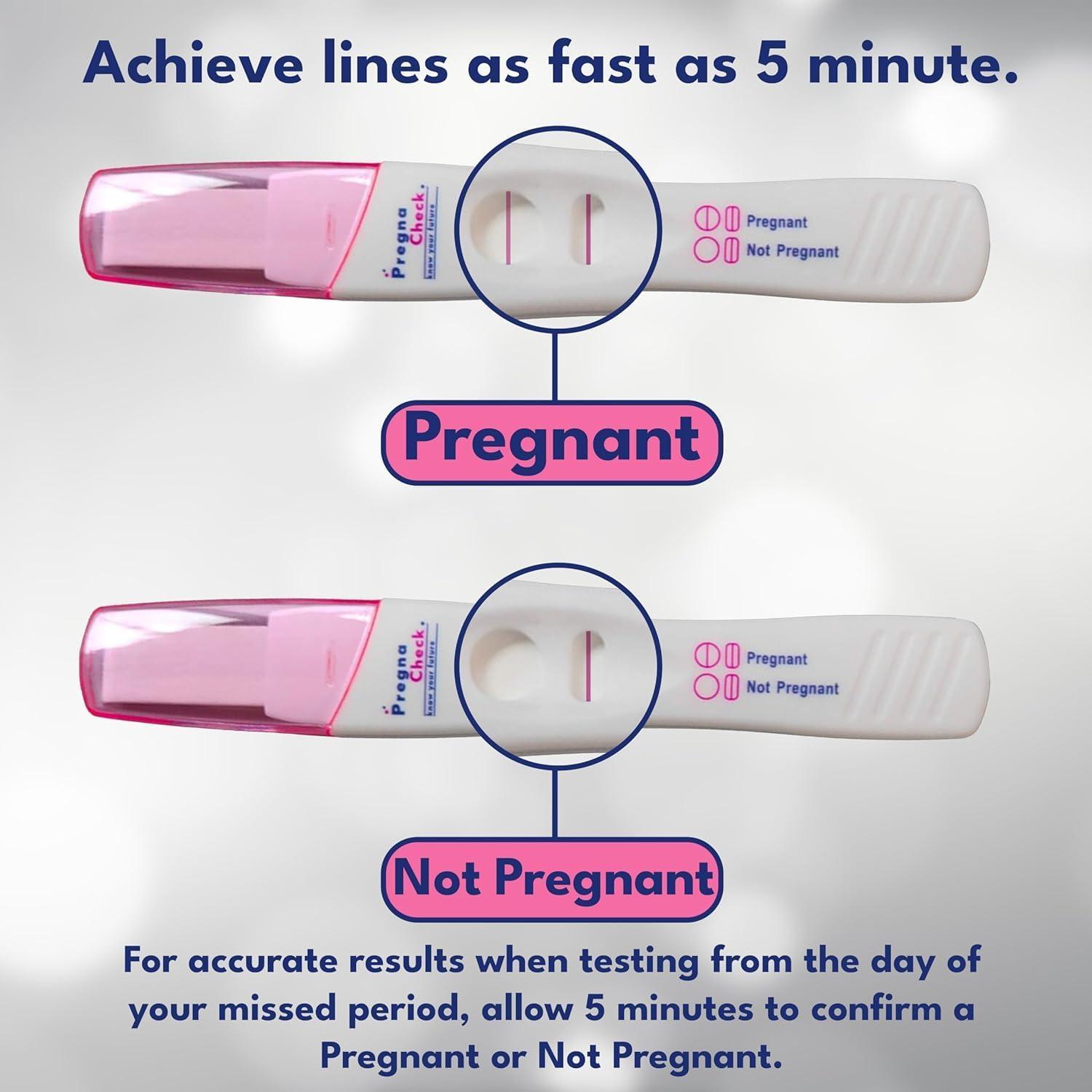 Pregna Check Early Pregnancy Test Strips Kit - 6 Days Early Detection ...