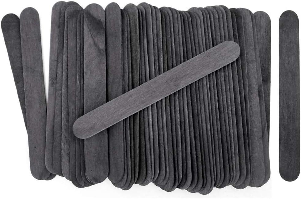 100 Count 6 Inch Jumbo Black Wood Craft Popsicle Sticks | Buy Now with ...