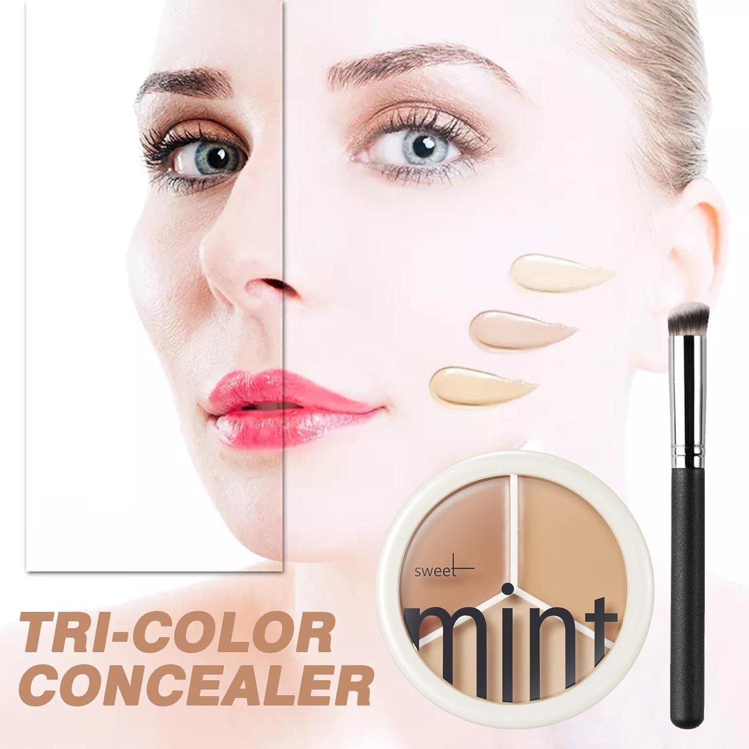 Sweet Mint Tri-color Concealer Palette - Covers Acne Marks & Dark ...