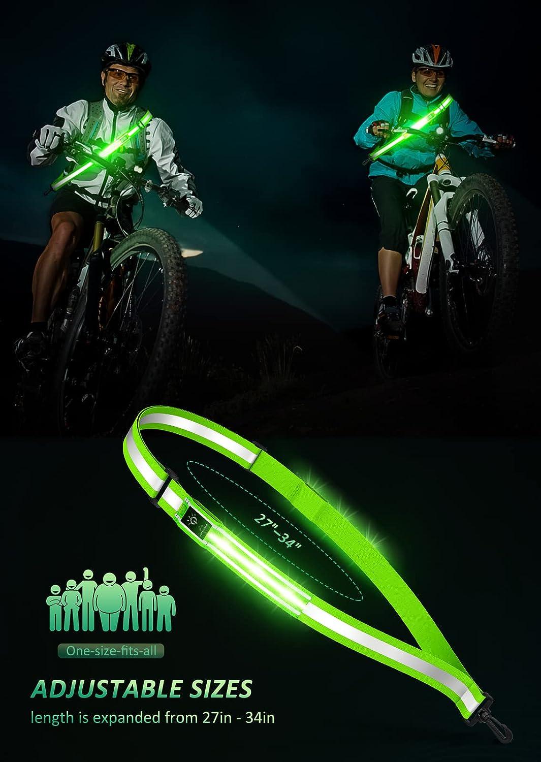 Ylzzrs LED Reflective Belt Sash Walking Gear Safety Lights for Walkers ...