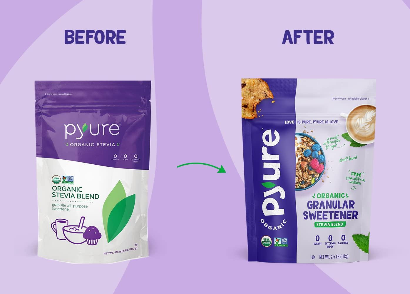 Buy Pyure Organic Stevia Blend Granular Sweetener 40 oz | All-Purpose ...