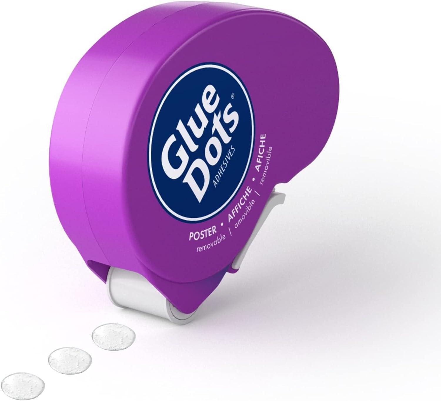 Glue Dots Dot N' Go Glue Dot Dispenser with 200 Removable Double-Sided Adhesive Poster Dots 3/8 ...