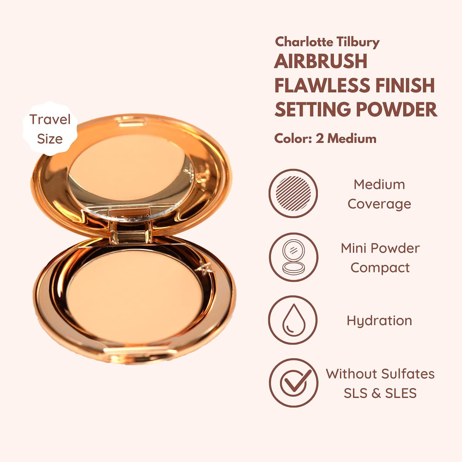 Charlotte Tilbury Mini Airbrush Flawless Finish Setting Powder - 2 ...