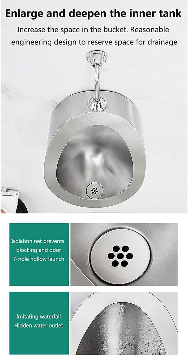 Wall-Mounted Urinals Stainless Steel Urinals with Automatic Flushing ...