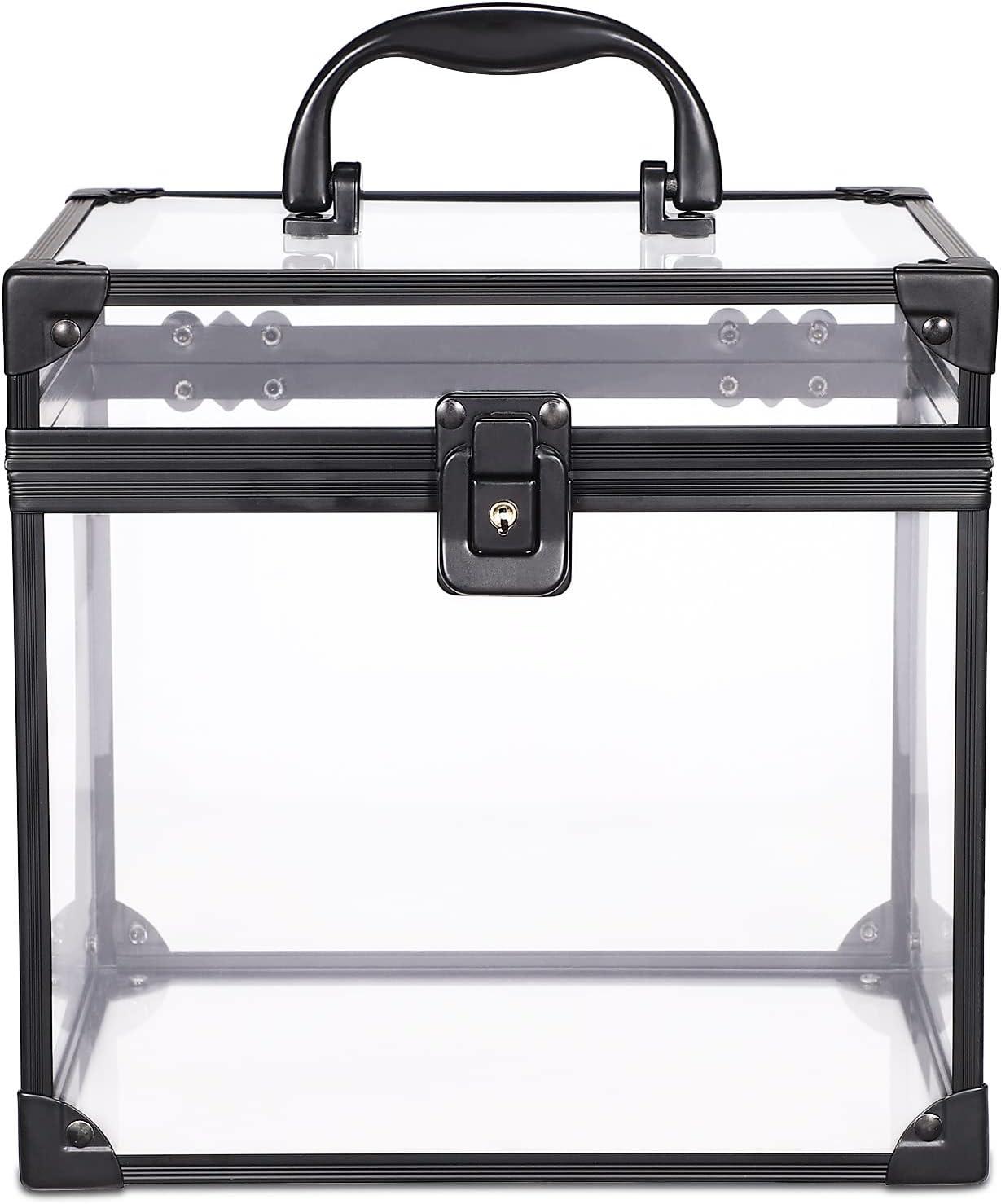 Noverlife Portable Clear Train Case for Cosmetics & Toiletries - Travel ...