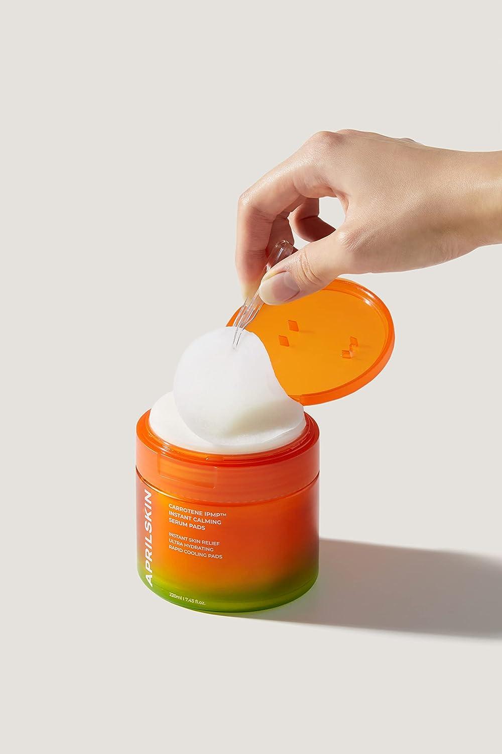 APRILSKIN Carrotene IPMP Instant Calming Serum Pads - Vegan, Cruelty-Free & Non-Comedogenic ...
