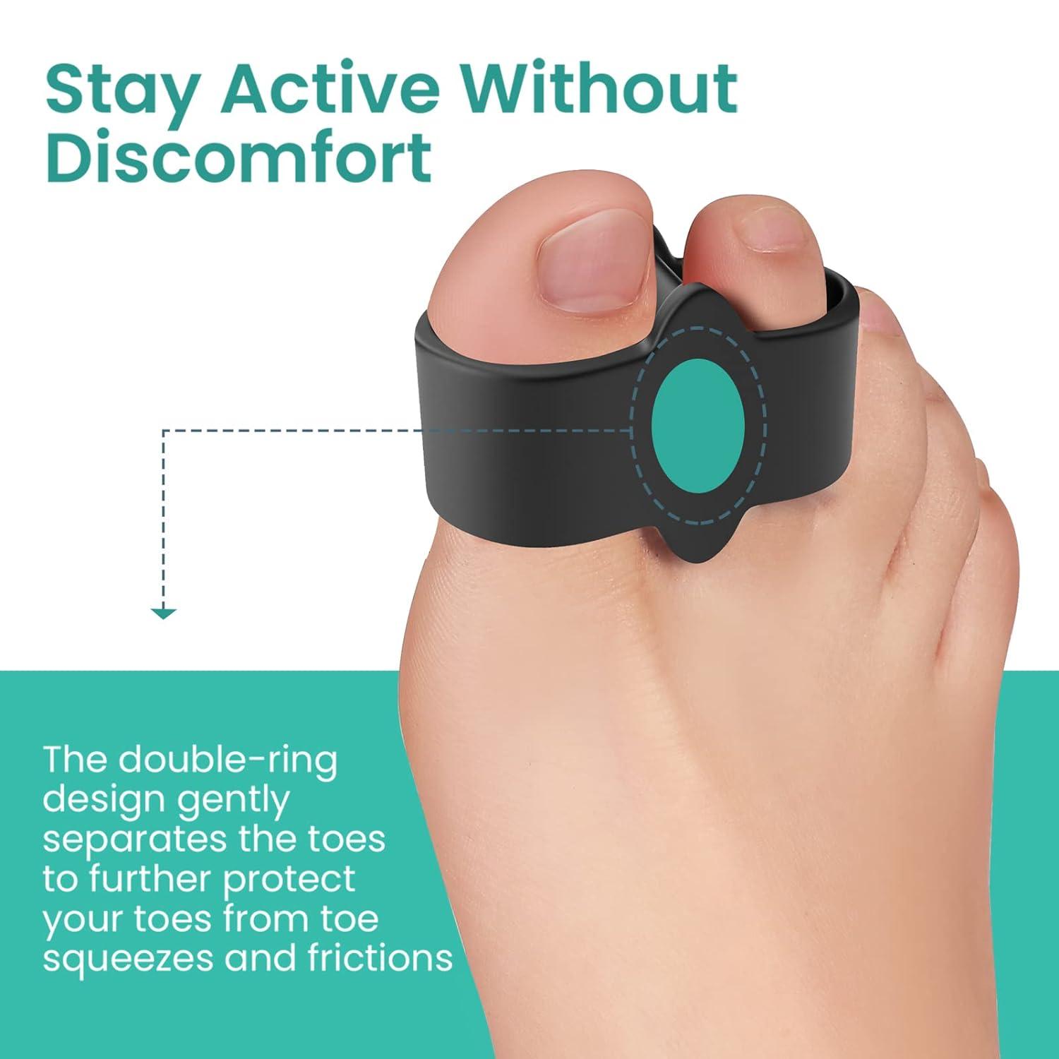 Welnove Pack of 12 Bunion Corrector Toe Separators with 2 Loops Big Toe ...