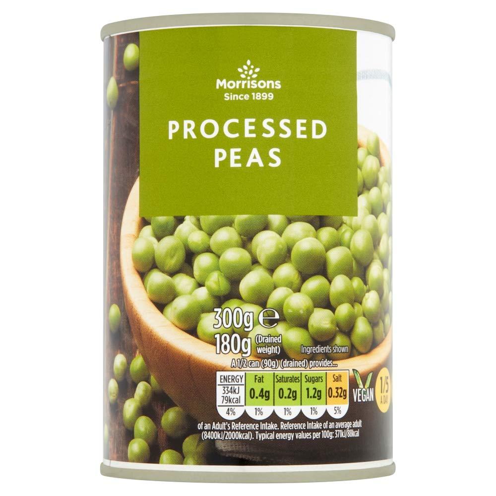 Morrisons Small Processed Peas in Water 300 g x 12 | Buy Now with ...