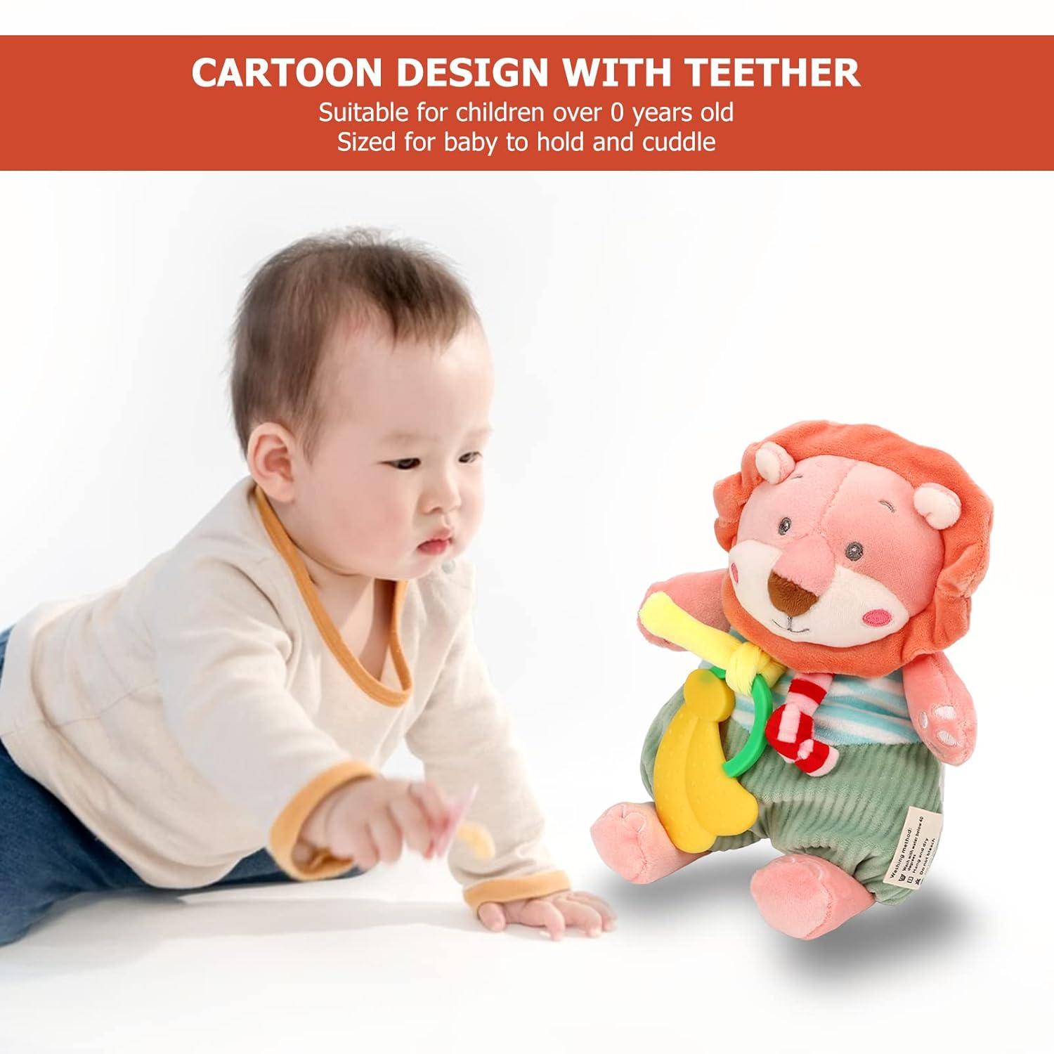 Lion Teether Doll - Cute Cartoon Animal for Newborns | Super Soft ...