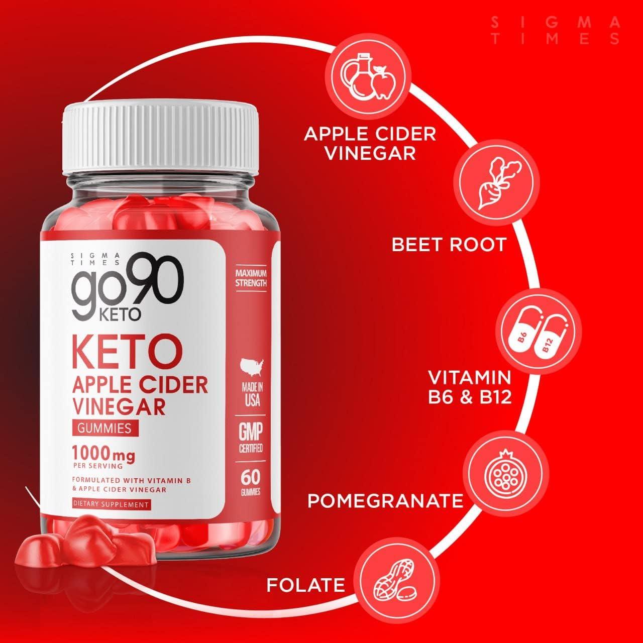 (3 Pack) Go90 Keto ACV Gummies - Advanced Weight Loss Formula - Made in ...