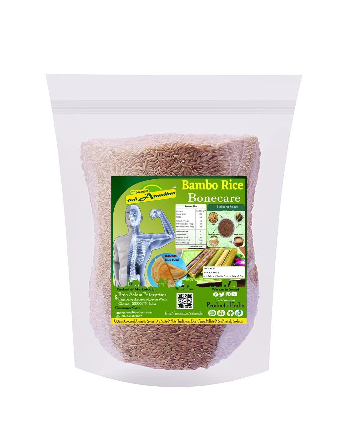NalAmudhu Bamboo Rice 250g - Premium Moongil Arisi Brown Seed Rice ...