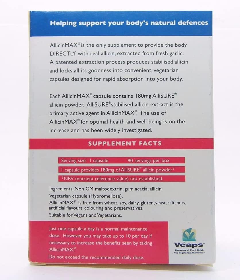 Allicin Max 100% Pure Allicin 90vcaps (2 Pack) - Powerful Allimax ...