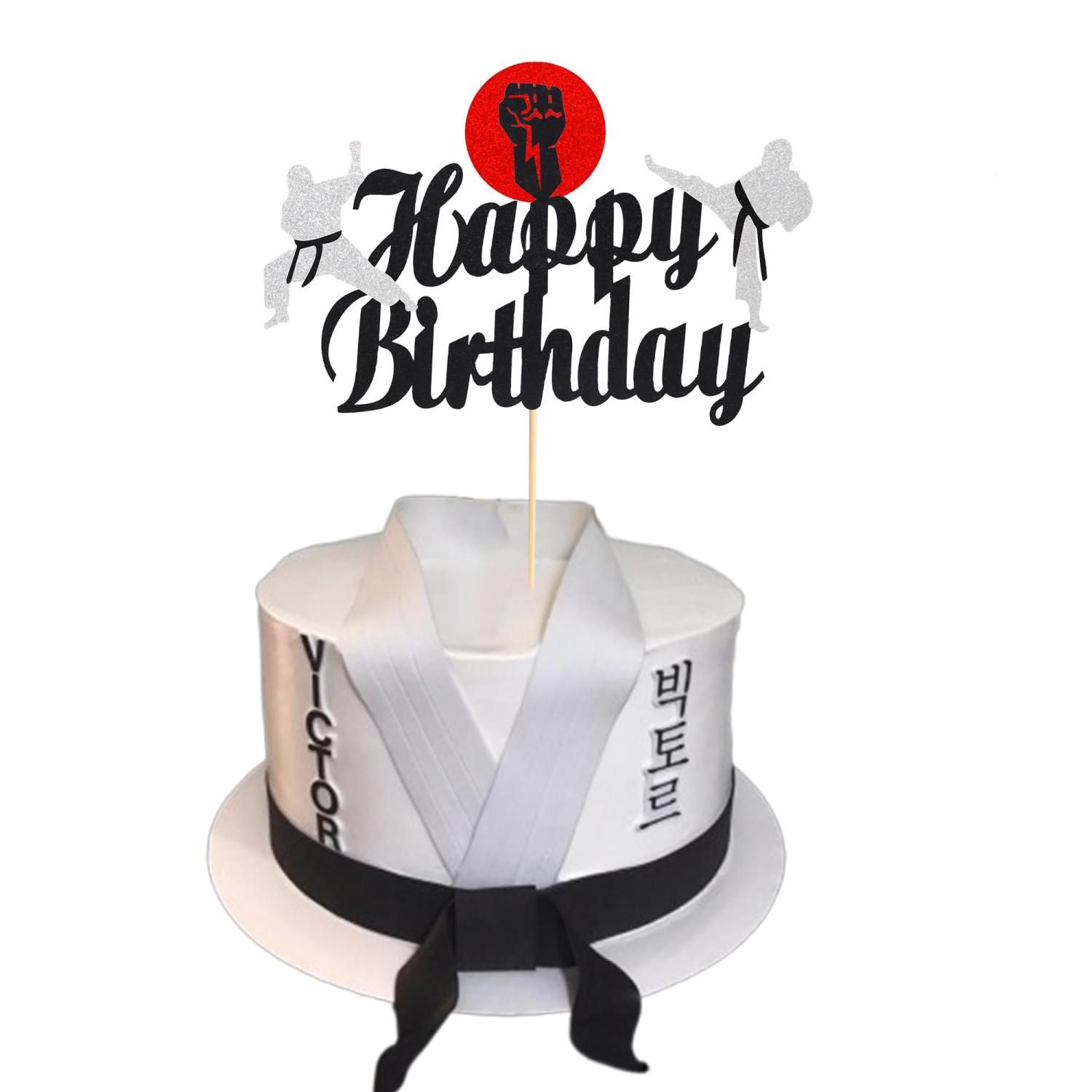 Arthsdite 1Pc Karate Cake Topper Taekwondo theme Kung Fu Sport Cake ...