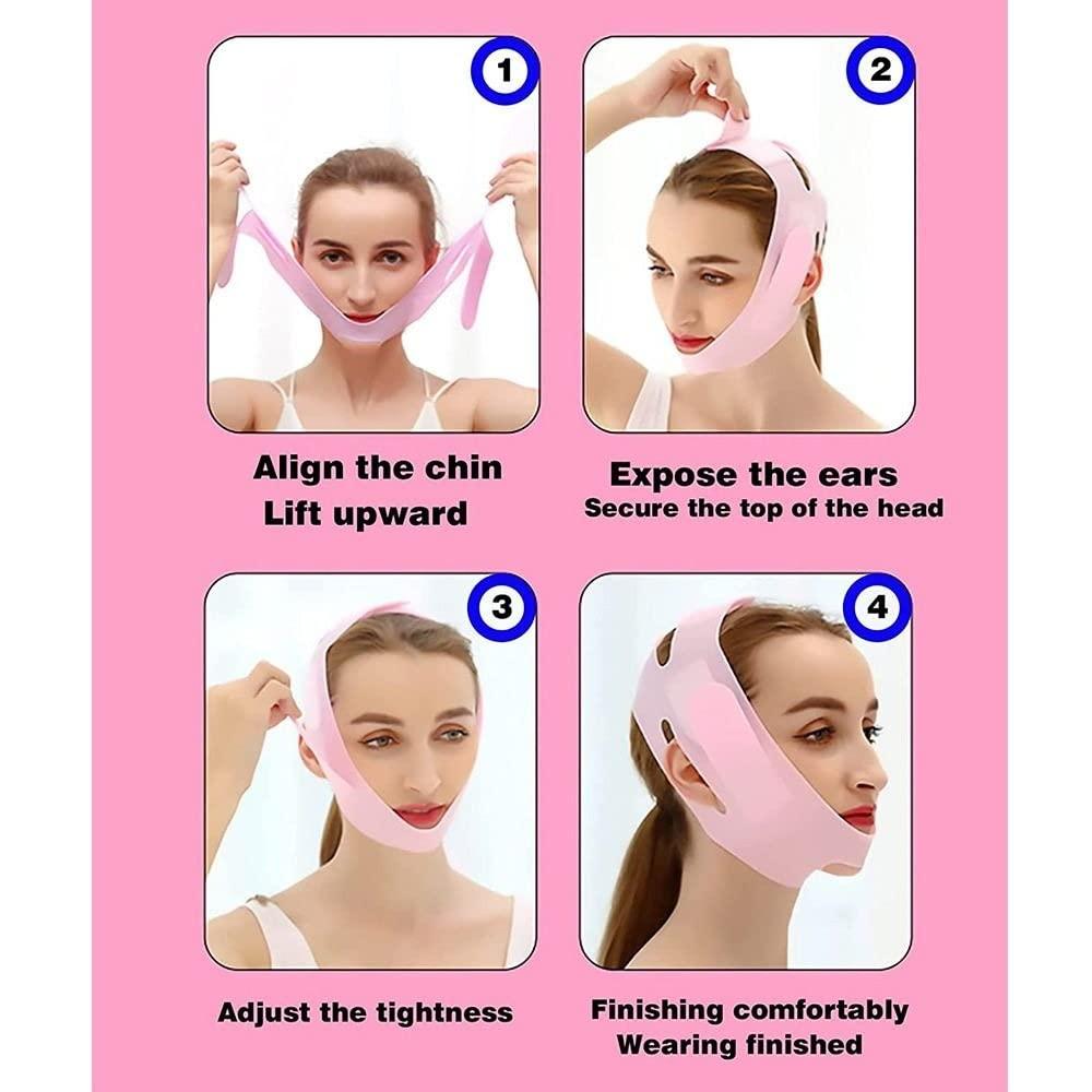 V Line Face & Neck Lift Silicone Mask - Double Chin Reducer & V-shaped ...