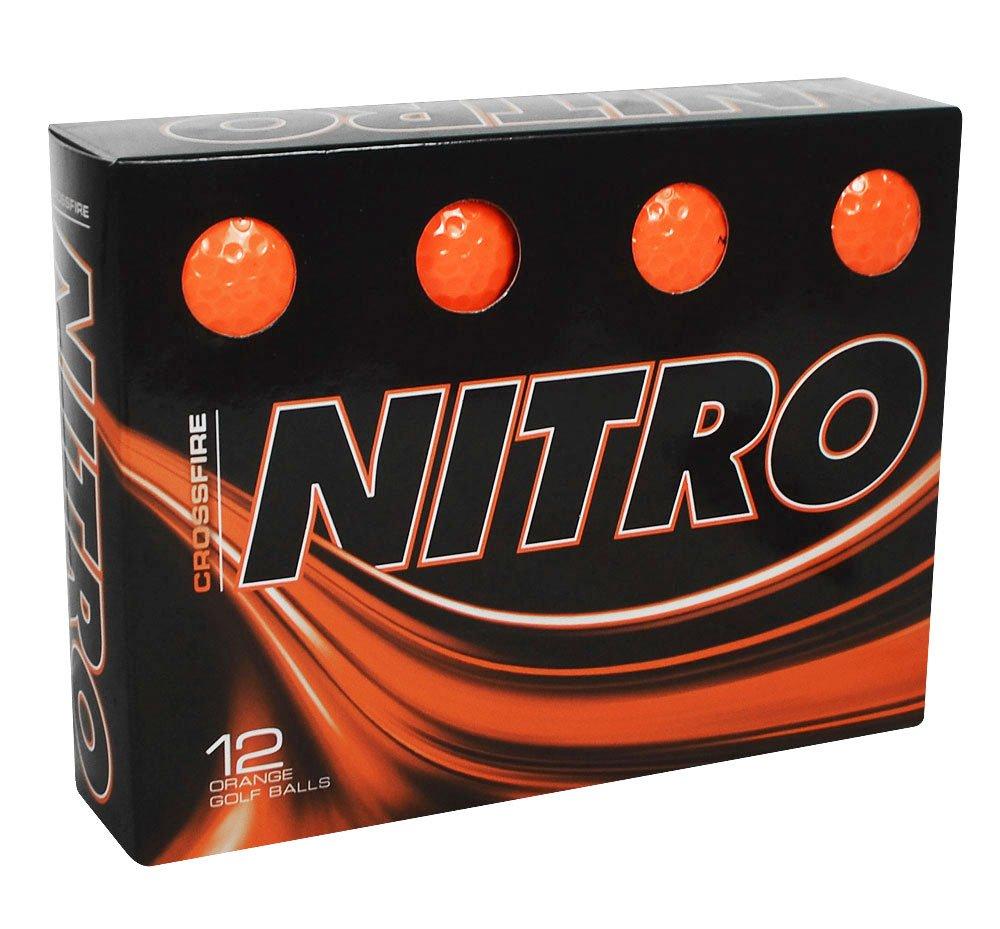 12-Pack Nitro Crossfire Orange Golf Balls - Long Distance and High ...