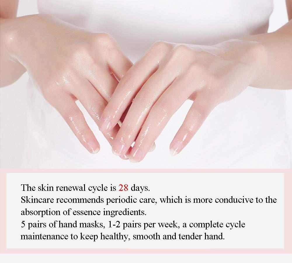 Moisturizing Gloves Hand Mask 5 Pack with Collagen, Shea Butter ...