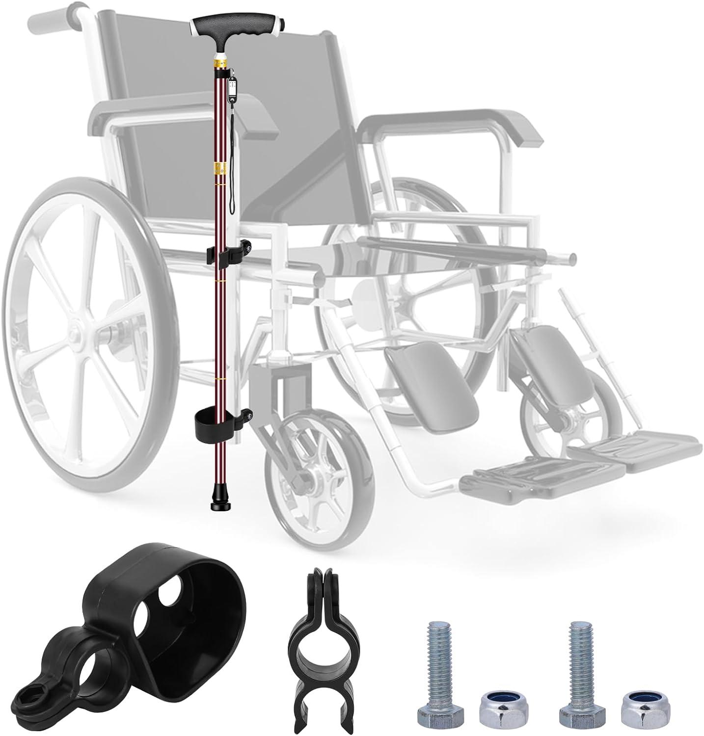 Cane Holder for Wheelchair & Walker - Durable Mobility Aid for Elderly ...