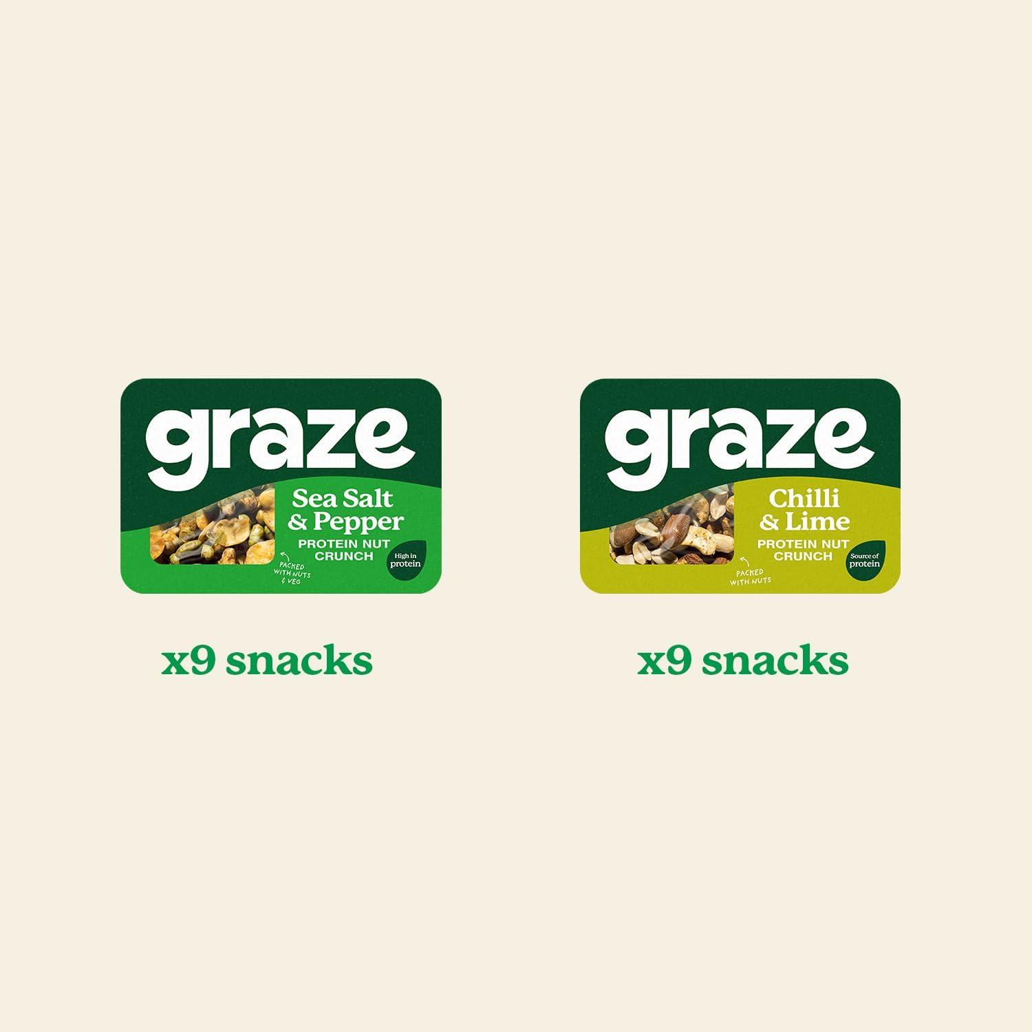 Graze - Chilli & Lime and Salt & Pepper bundle snacks - Vegan Savoury ...
